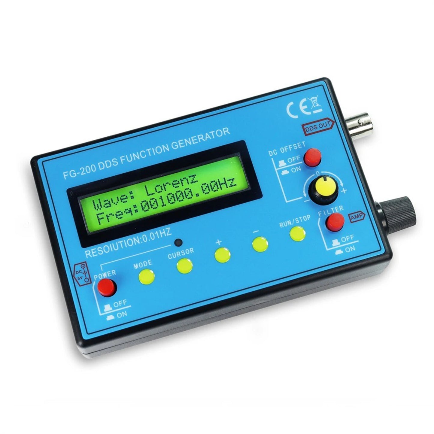 FG-200 DDS Signal Generator & Frequency Counter: 0.01Hz to 500KHz Sine ...