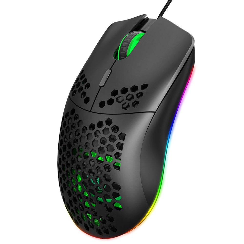 HXSJ J900 RGB Wired Gaming Mouse with Ergonomic Design and Adjustable ...