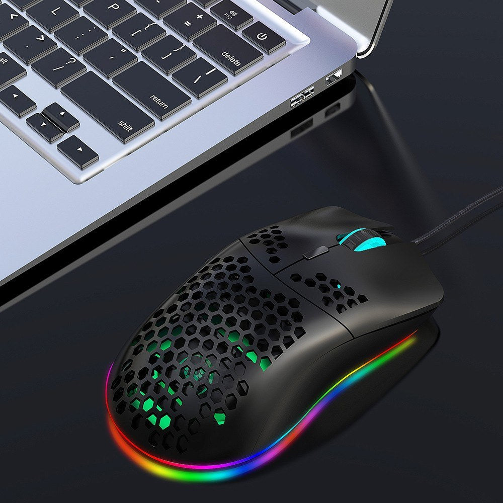 HXSJ J900 RGB Wired Gaming Mouse with Ergonomic Design and Adjustable ...