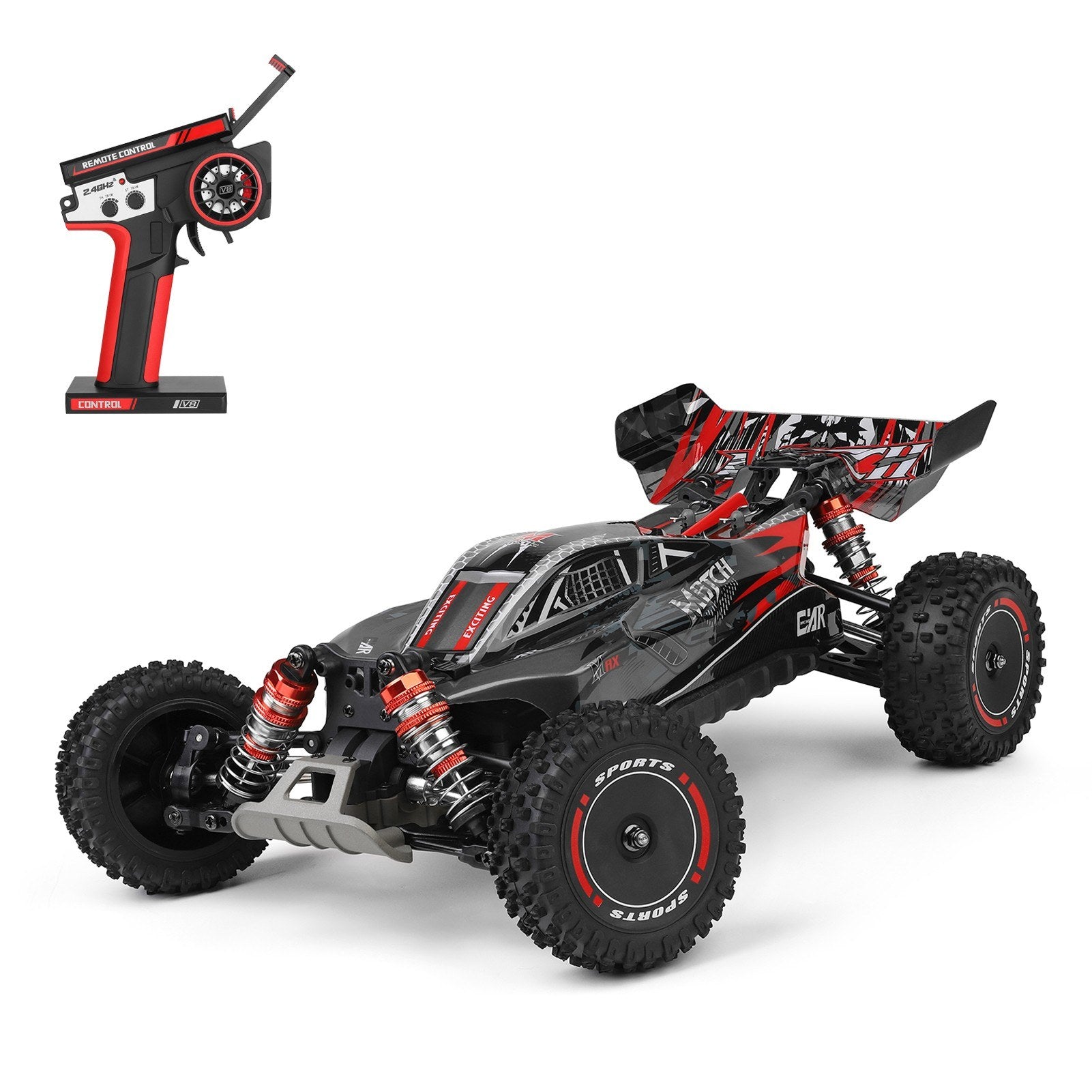 WLtoys 124010 1/12 RC Car - 55KM/H High Speed 4WD Off-Road Vehicle, Pe ...